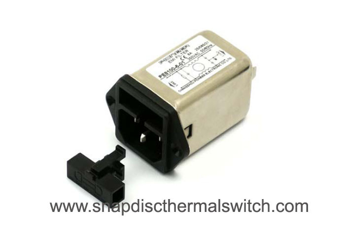 Power Entry Module EMI EMC Filter 6A 250V With Single / Double Fuses ...