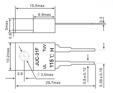 220V 1A Micro Thermal Switch For Printed Circuit Board Equipment